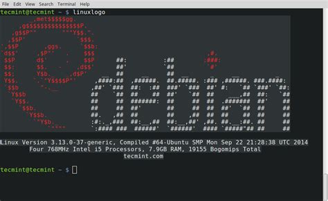 linux logo a command line tool to print color ansi logos of linux