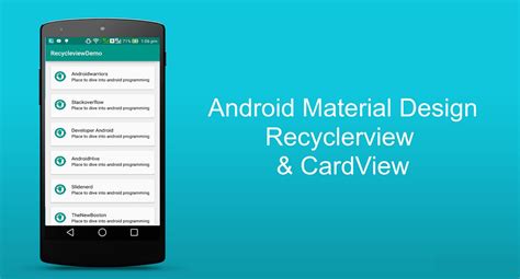 android recyclerview et cardview tutoriel exemple simple