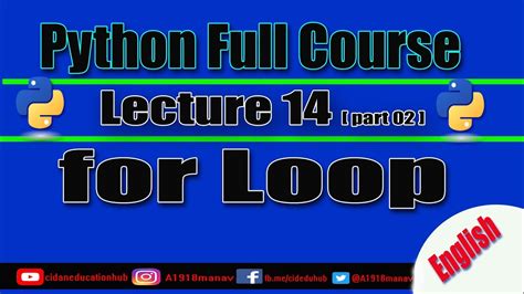 for loop in python python full course lecture 14 part 02