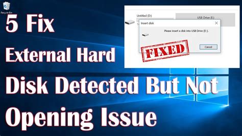 external hard disk detected but not opening issue 5 fix how to youtube