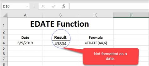 how to use the edate function in excel