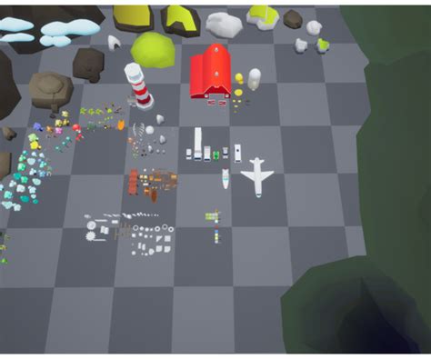 artstation low poly world fbx models unity and