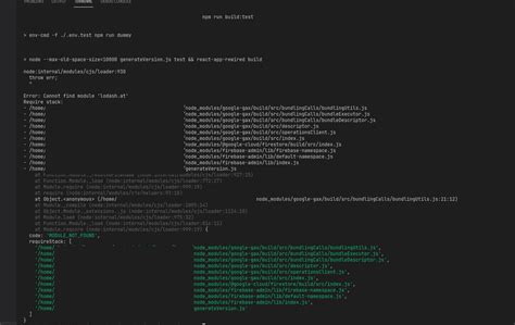 javascript node js heap out of memory at build time stack overflow