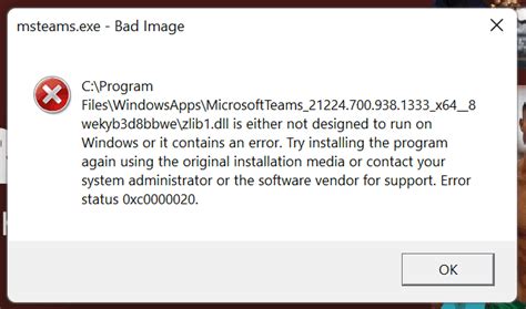 fix msteams exe bad image microsoft teams error in windows 10 11