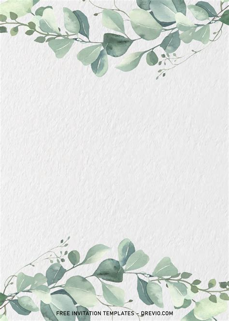 Download Now 8 Gorgeous Greenery Eucalyptus Wedding Invitation