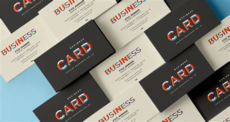 free business card template psd mockup