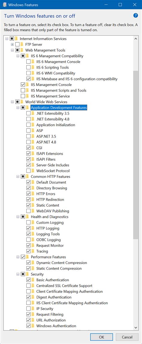 iis web server download for windows 10 uii app