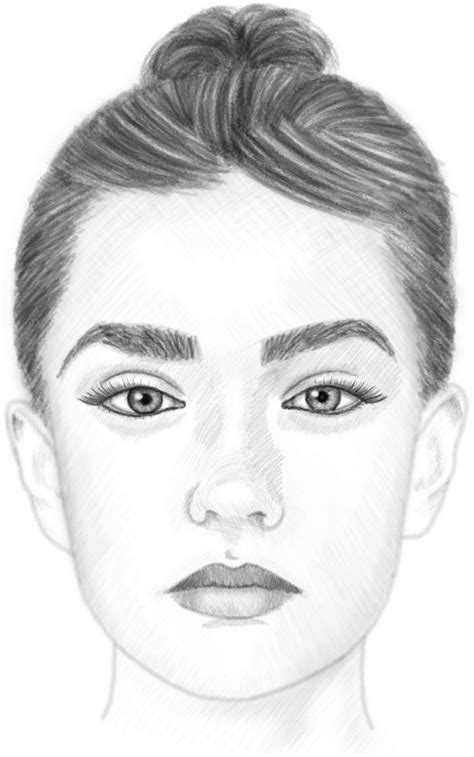 How To Draw A Face In Basic Proportions Drawing Beautiful Female Face