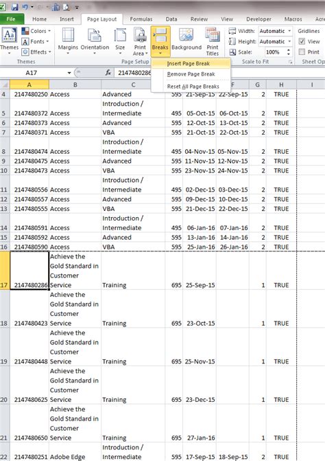 microsoft excel a guide to controlling your page layout