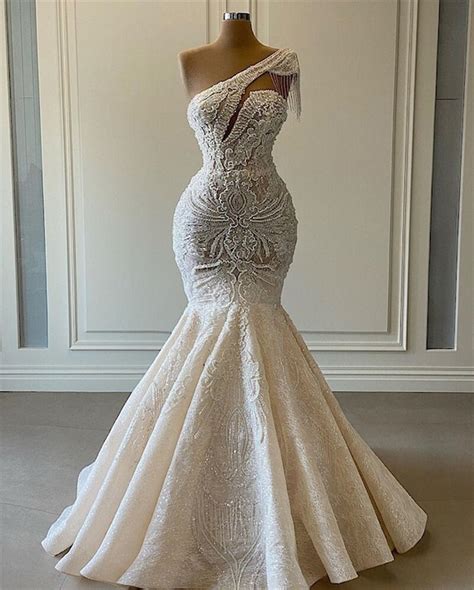 Strapless Beaded Mermaid Wedding Dress
