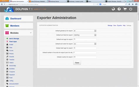 profile exporter modzzz