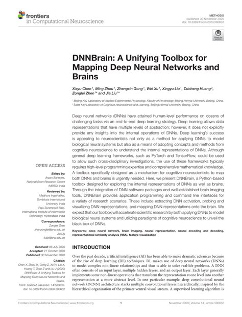 pdf dnnbrain a unifying toolbox for mapping deep neural networks and