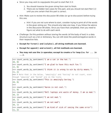 solved part 3 1 counting words 20 points write a function
