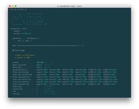 node js command line performance testing tool for
