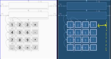 align anchored widgets to fill whitespace in android