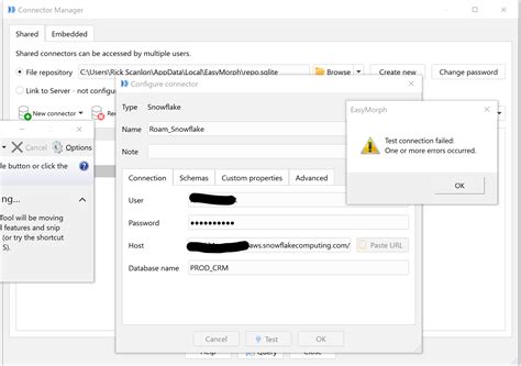 snowflake connection timeout support easymorph community data