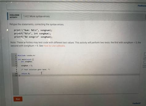 solved feedback challenge activity tayarrere 142 syntax errors