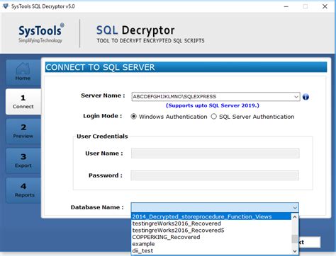 sql decryptor tool to decrypt stored procedures functions and views
