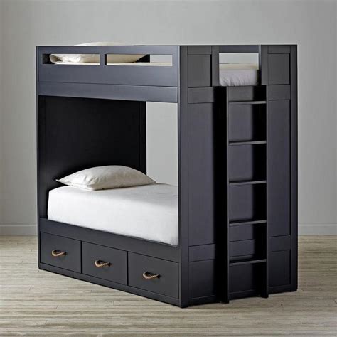 Black Bunk Beds With Storage Atelier Yuwa Ciao Jp