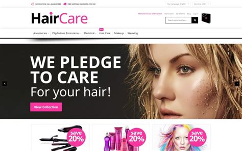 multipurpose hair extensions magento theme templatemonster