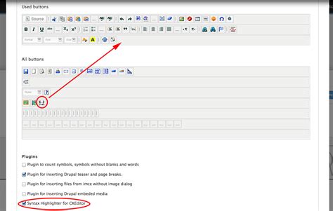 syntax highlighter for ckeditor