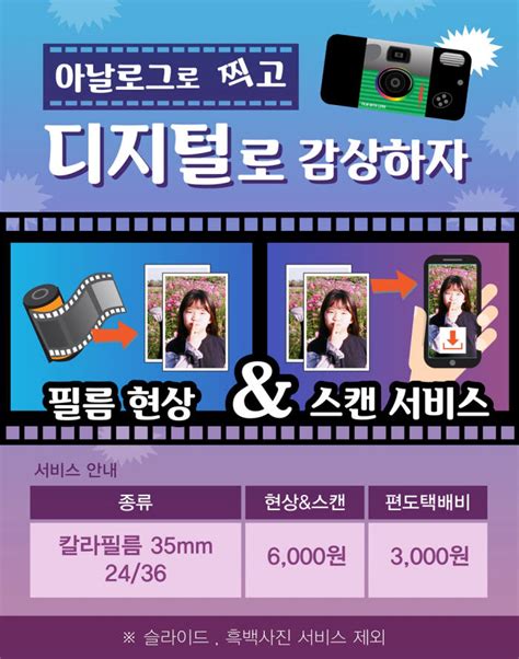 한국후지필름 일회용 필름 카메라 현상·스캔 서비스 시행 전자신문