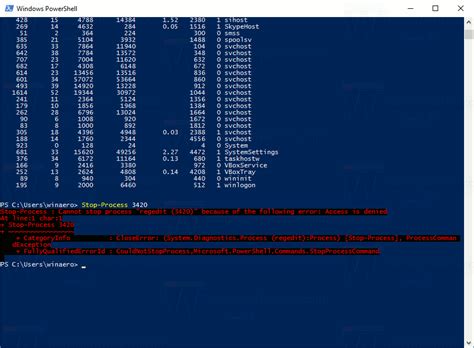 how to end a process with powershell