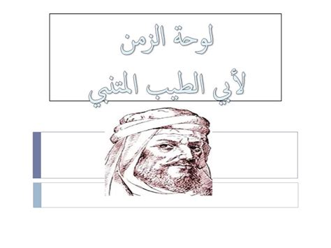 شرح قصيدة لوحة الزمن للمتنبي لغة عربية للصف التاسع فصل اول موقع