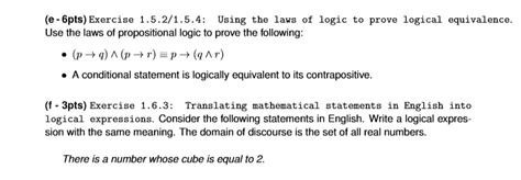 solved e 6pts exercise 1 5 2 1 5 4 using the laws of l