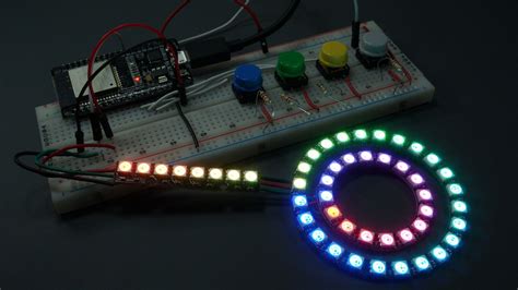 micropython ws2812b addressable rgb leds with esp32 and esp8266