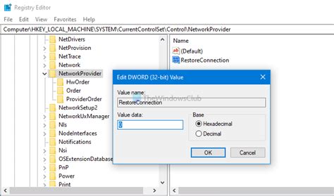 disable or turn off could not reconnect all network drives