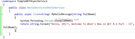 accessing methods asynchronously in wcf 4 5 dotnetcurry