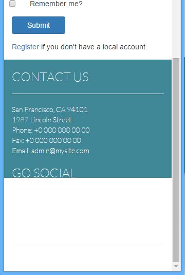 html footer is not responsive in my website using