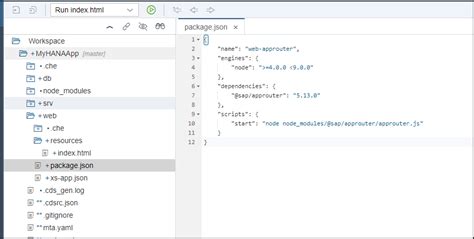 sap hana native create a user interface with the cloud application
