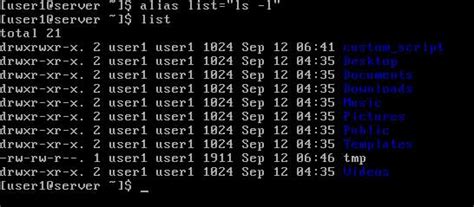 linux alias list set create and remove with alias command