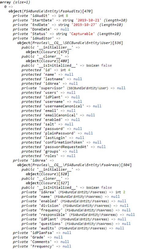 php convert an array with objects in in it into a json