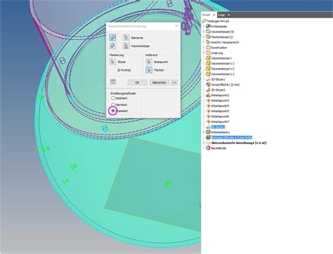 solved rotational array of a component on sketch driven pattern in a