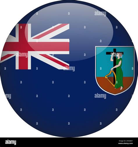 Montserrat 3d Rounded Flag Icon Button Vector Stock Vector Image And Art