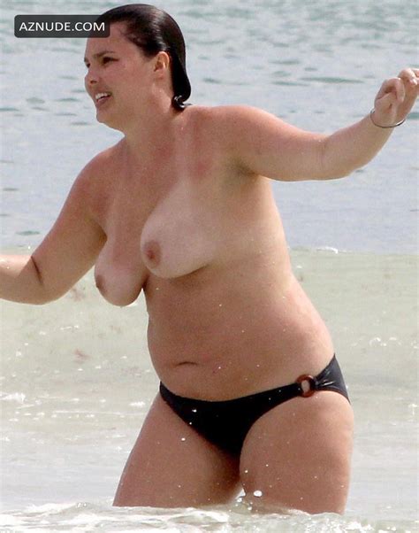 candice huffine goes topless on the beach during a bikini bootcamp