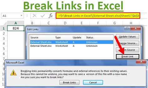 link broken in excel