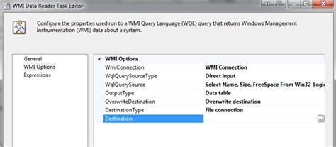 using the ssis wmi task to gather system information