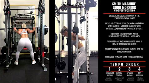 Smith Machine Good Morning Wide Stance Youtube