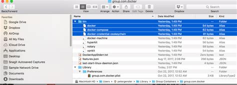docker credential osxkeychain executable file not found 17 09 0