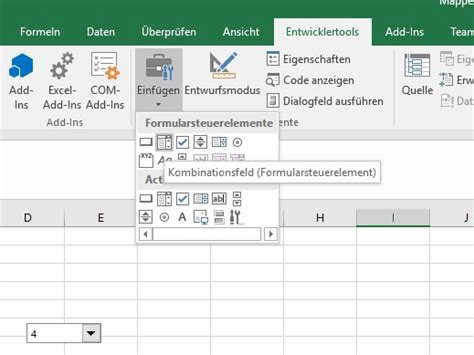 excel combobox how to create a combo box