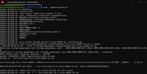easily install golang in linux using update golang script ostechnix