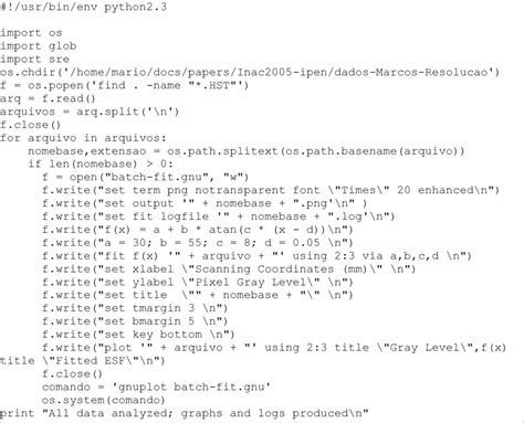 python script used to batch analyze neutron radiography resolution data
