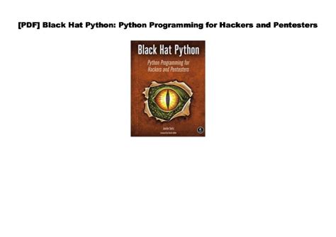 [ pdf~] black hat python python programming for hackers and penteste…