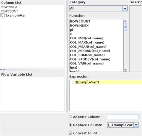 use flow variables with datatype long knime analytics platform