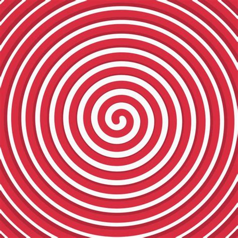 Red White Round Abstract Vortex Hypnotic Spiral Wallpaper — Stock