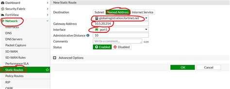 technical tip creating a static route that uses a fortinet community